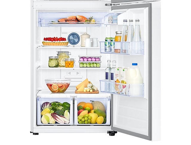 Samsung RT18M6215SR 18 cu. ft. Top Freezer Refrigerator Fingerprint ...