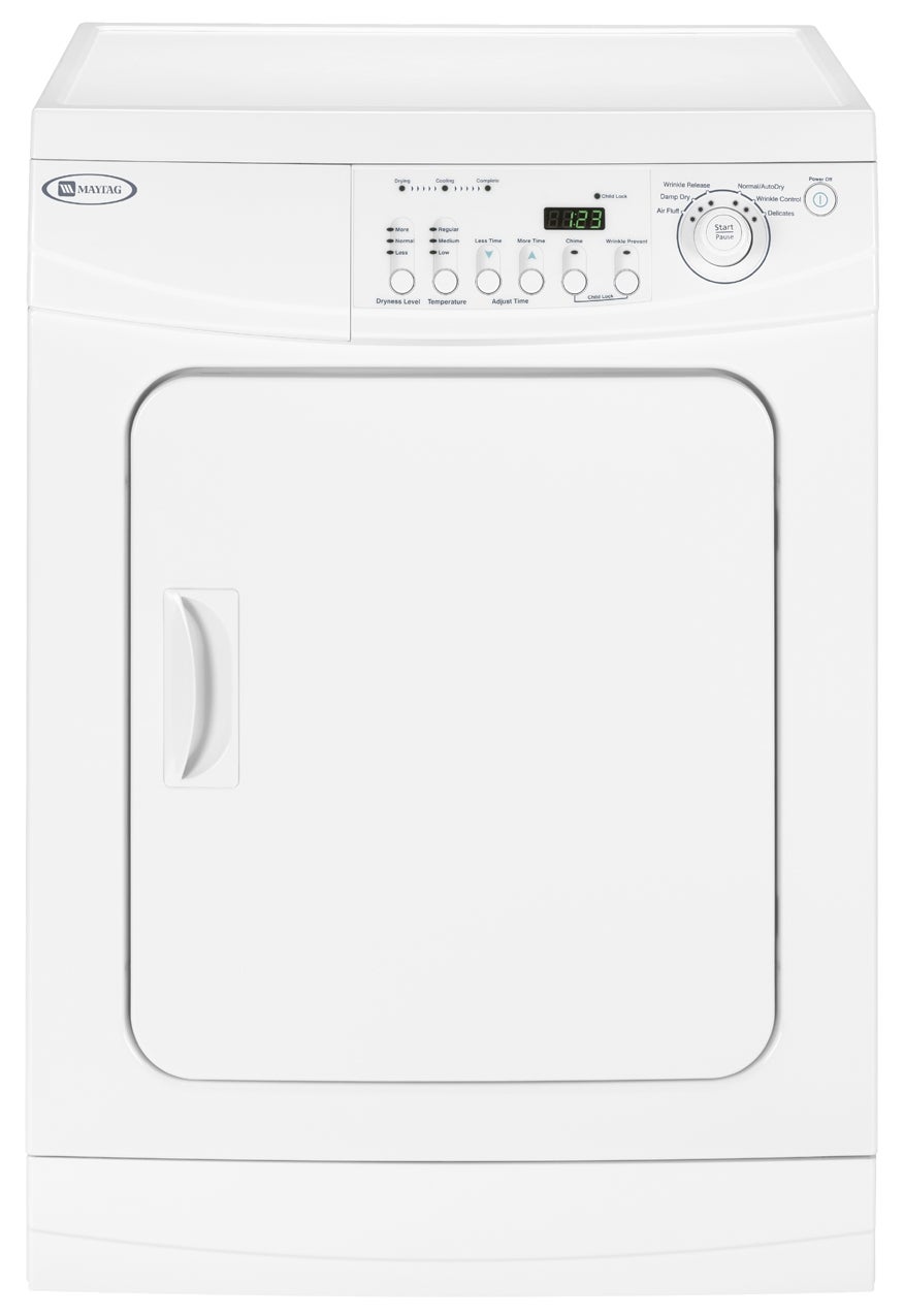 Maytag MDE2400AYW 24" High-Efficiency Compact Electric Dryer with 3.7 ...