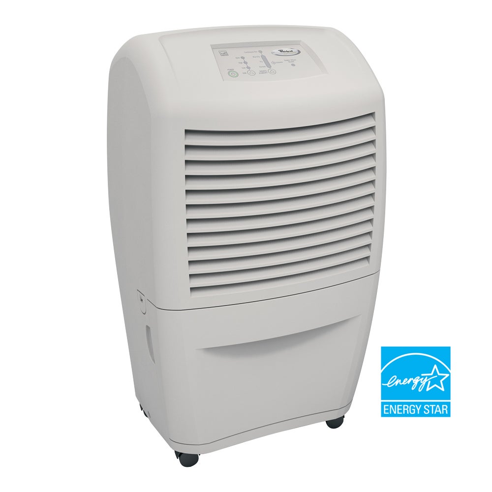 Whirlpool AD70USS 70 Pint Per Day Ultra Low Temp Basement Dehumidifier ...