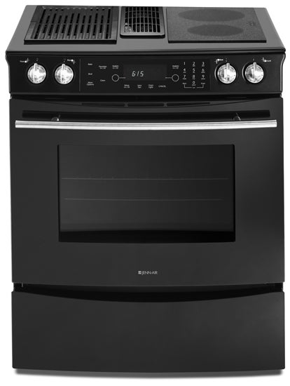 Jenn Air JES9750BAB 30" Slide-In Electric Downdraft Range Black ...