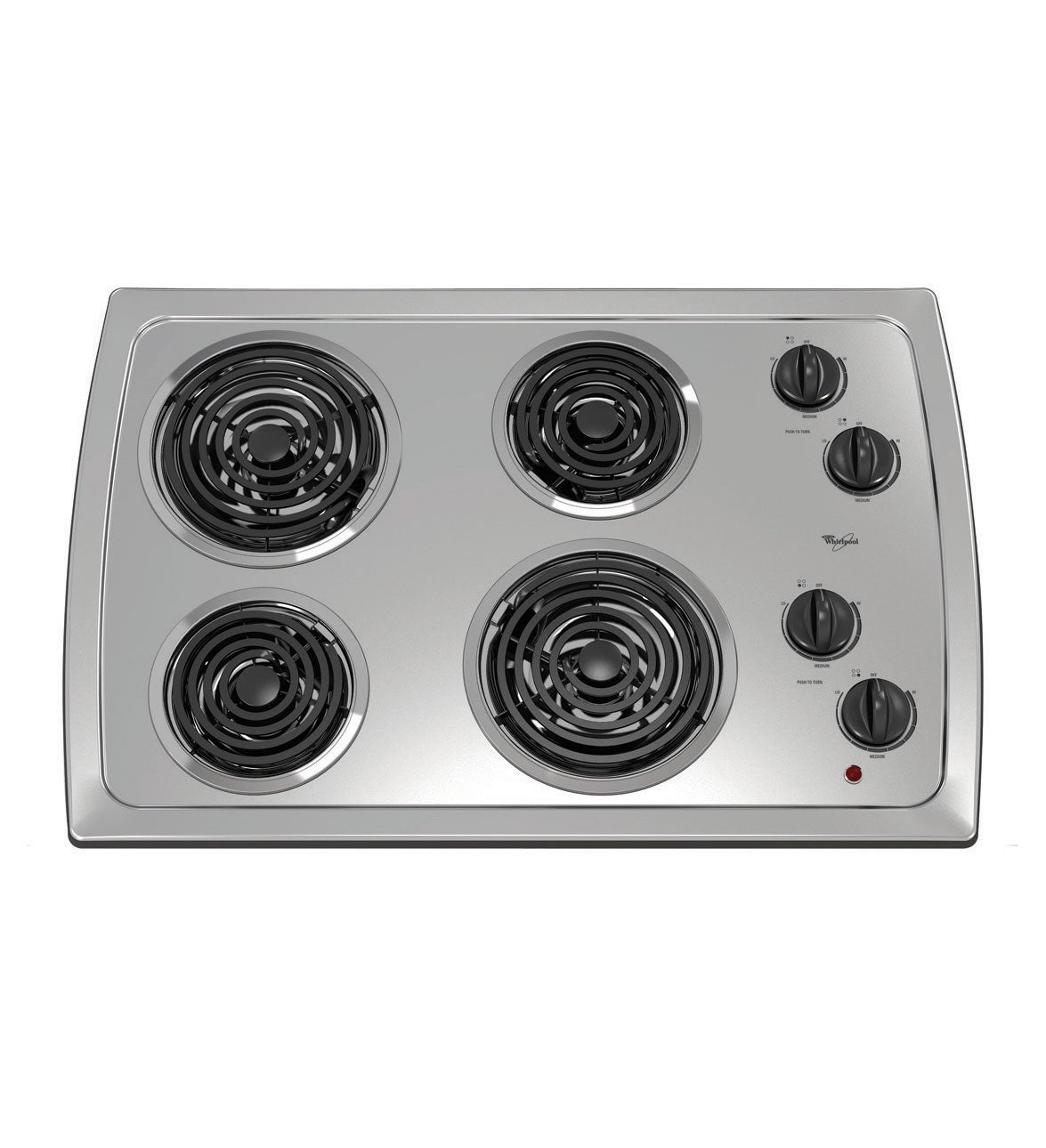 Whirlpool RCS3014RS 30" Coil Electric Cooktop with 4 Coil Heating ...