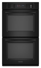 KitchenAid KEBS208SBL 30" Double Electric Wall Oven with Even-Heat True ...