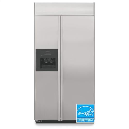 KitchenAid KSSP42QMS 42" Built-In Side by Side Refrigerator | Plesser's ...