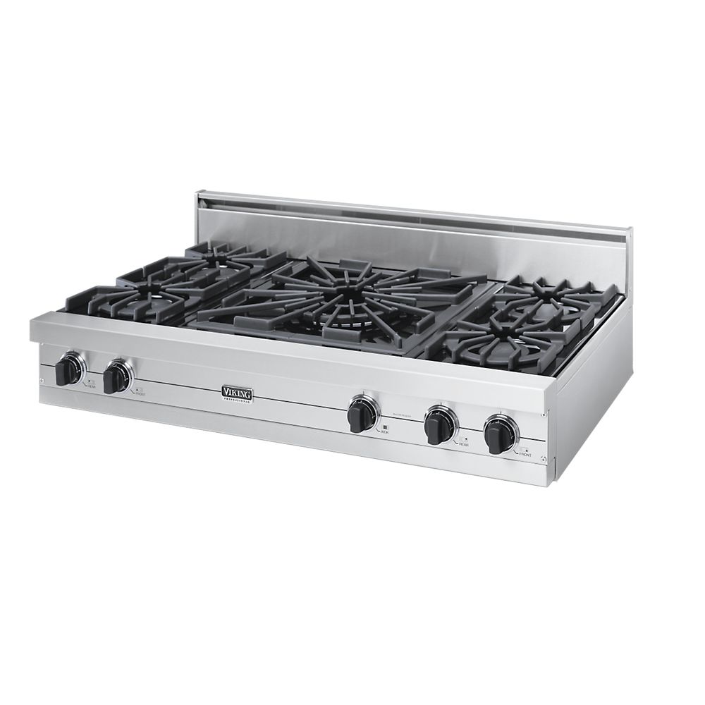 Viking VGRT4804KSS 48 Inch Pro-Style Gas Rangetop with 4 Open Burners ...
