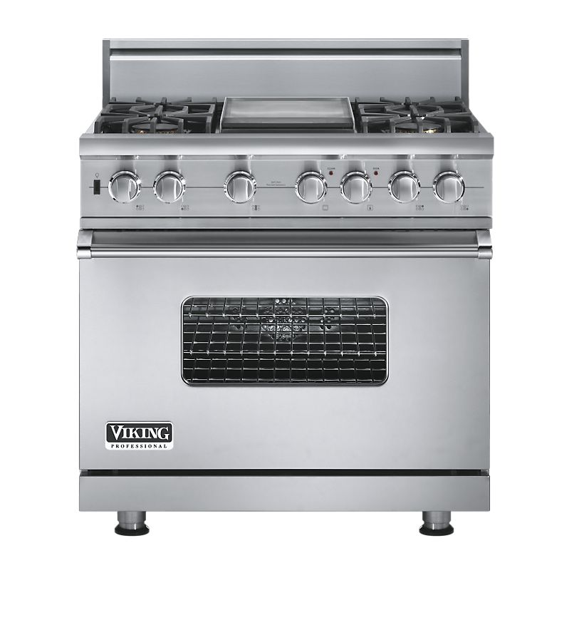 Viking VGSC5364G 36 Inch Pro-Style Gas Range with 4 VSH Pro Sealed ...