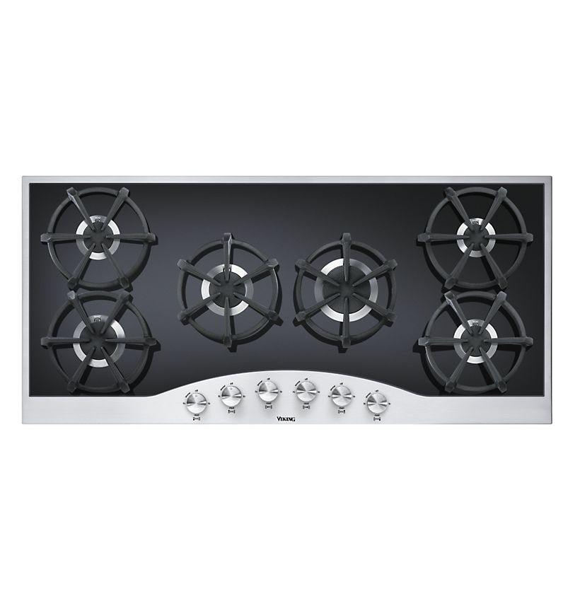 Viking DGCU1556BSB 45 Inch Gas Cooktop with 6 Sealed Burners, Brass ...