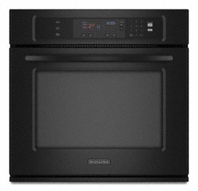 KitchenAid KEBK101SBL 30" Single Electric Thermal Wall Oven with ...