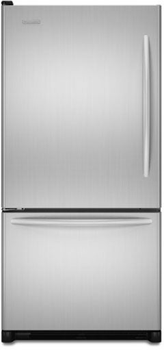 KitchenAid KBRS20ETSS 19.9 Counter-Depth Bottom-Freezer Refrigerator ...