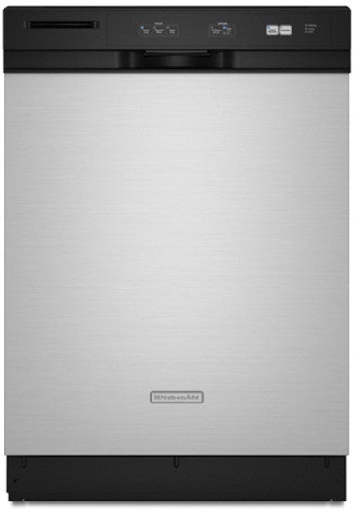 KitchenAid KUDS30IVBS Full Console Dishwasher with 4 Wash Cycles, 6 ...
