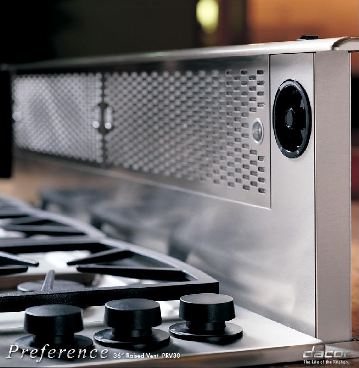 Dacor PRV30B 30" Slim Raised Vent | Plesser's Appliances