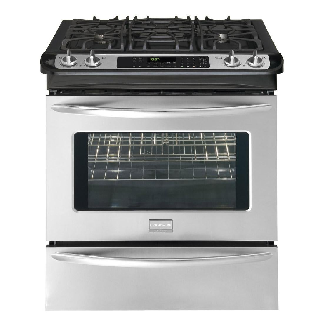 Frigidaire FGDS3065KF 30" Slide-in Dual-Fuel Range | Plesser's Appliances