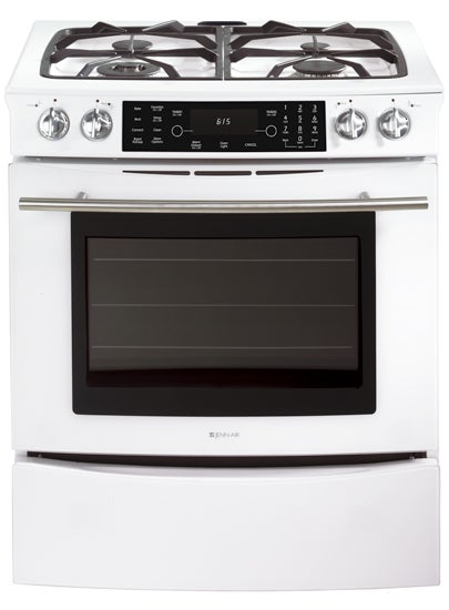 Jenn Air JDS8850BDW 30" Slide-In Dual-Fuel Range withTwo-Speed ...