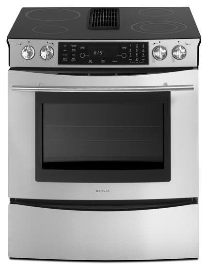 Jenn Air JES9800BAS 30" Slide-In Electric Downdraft Range Stainless ...