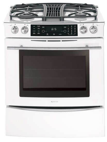 Jenn Air JGS9900BDF 30" Slide-In Downdraft Gas Range White | Plesser's ...