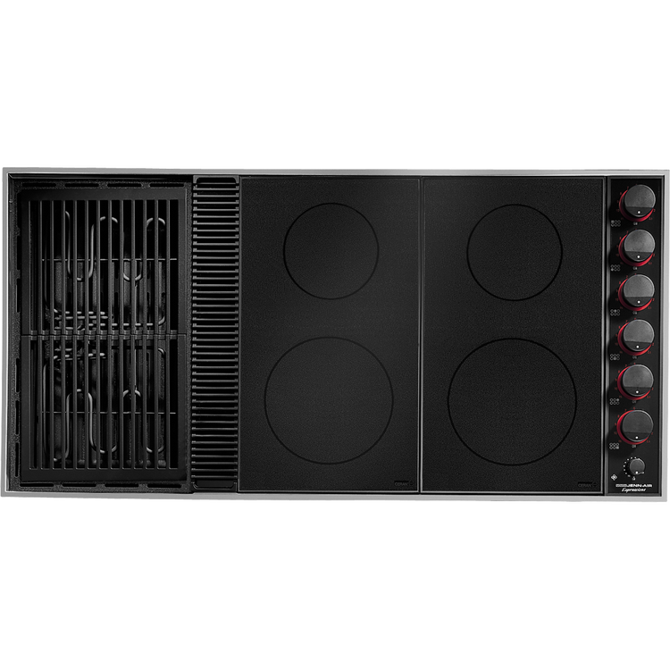 Jenn Air CVEX4370B 43" Modular Triple Electric Downdraft Cooktop Black ...