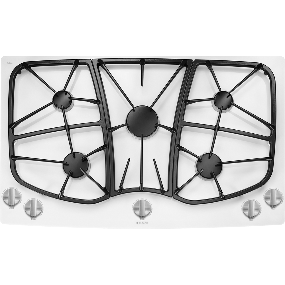 Jenn Air JGC9536BDF 36" Floating Glass Gas Cooktop Floating Glass White ...