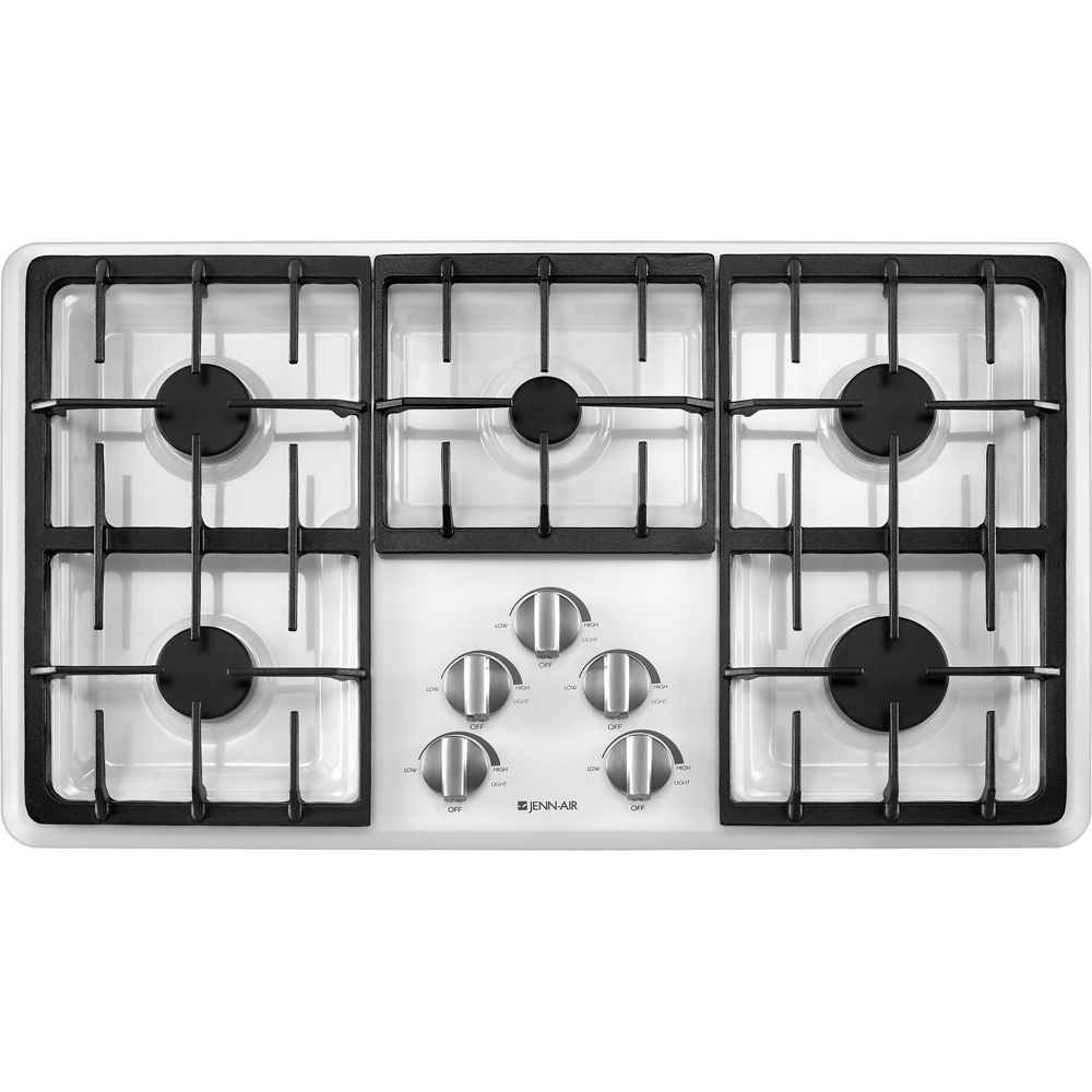 Jenn Air JGC1536ADW 36" Gas Cooktop: White | Plesser's Appliances