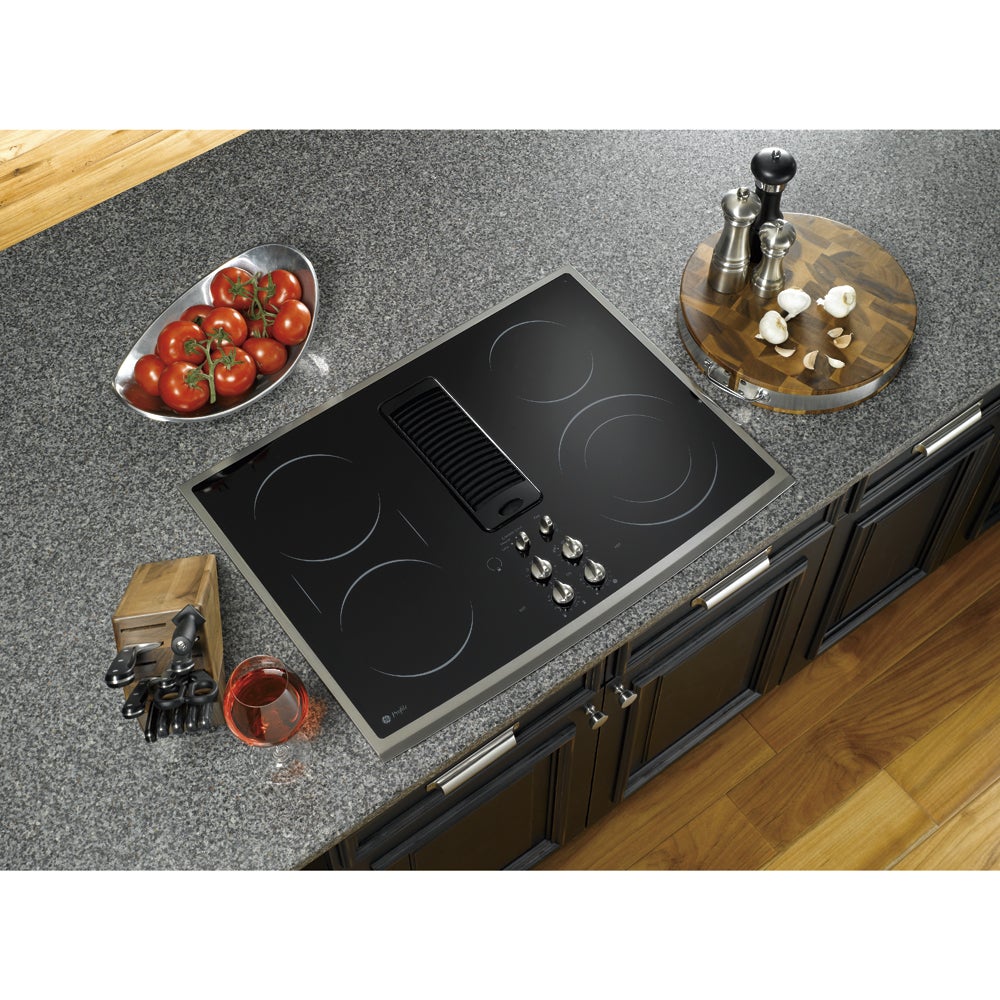 GE PP989SNSS 30" Smoothtop Electric Downdraft Cooktop Stainless Steel ...