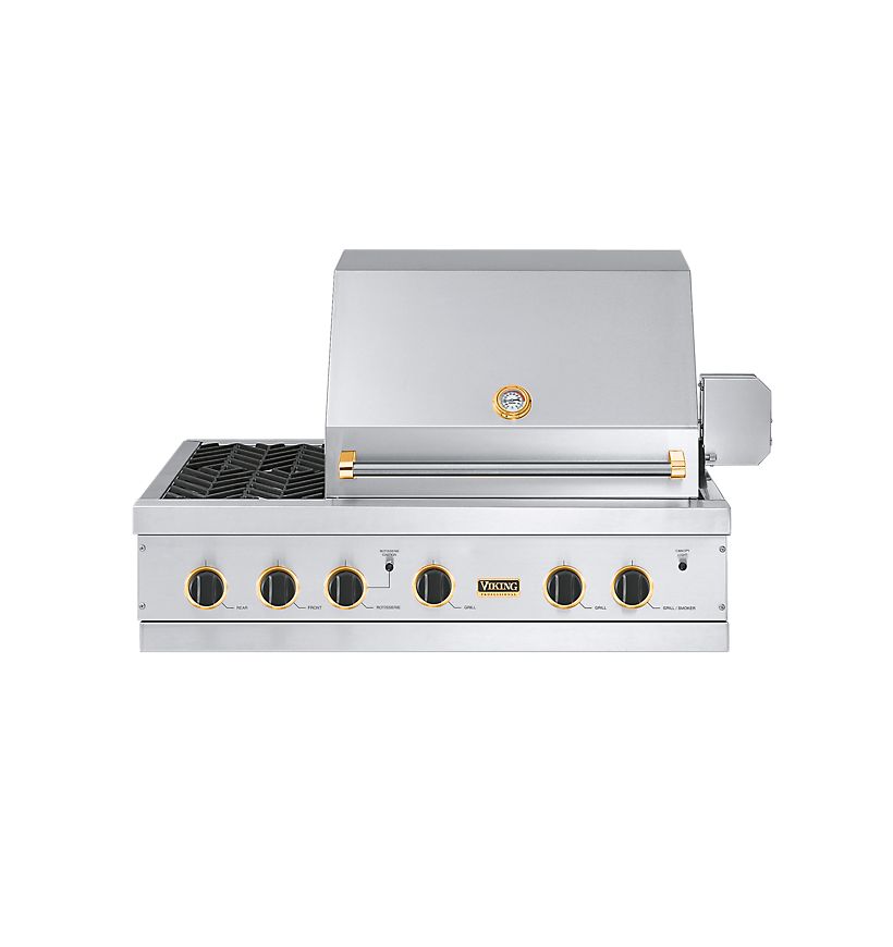 Viking VGIQ4112RE1LSSBR 41 Inch Built-in Gas Grill with 563 sq. in ...