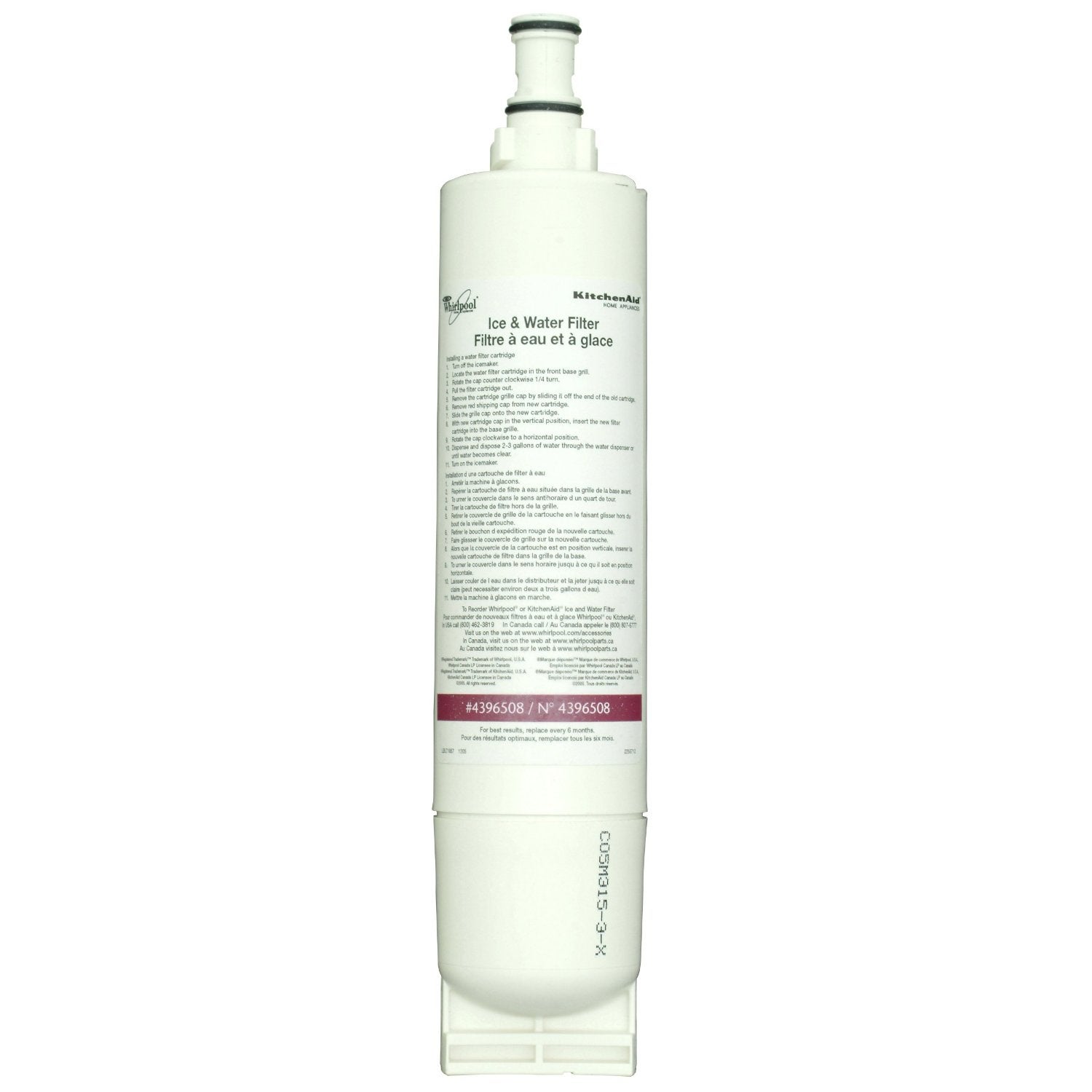Whirlpool 4396508 Refrigerator Water Filter - Quarter-Turn Non-Cyst ...