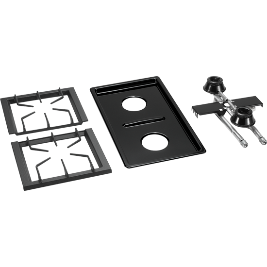 Jenn Air AG202MB Gas Two Burner Module: Black | Plesser's Appliances
