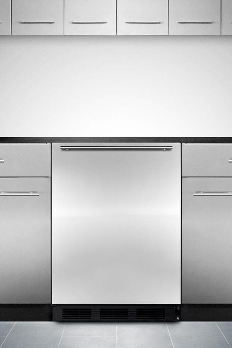 Summit AL752BBISSHH 24" Compact All-Refrigerator with Adjustable Glass ...
