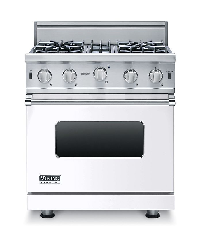 Viking VGIC53014BWH 30 Inch Pro-Style Gas Range with ProFlow Convection ...