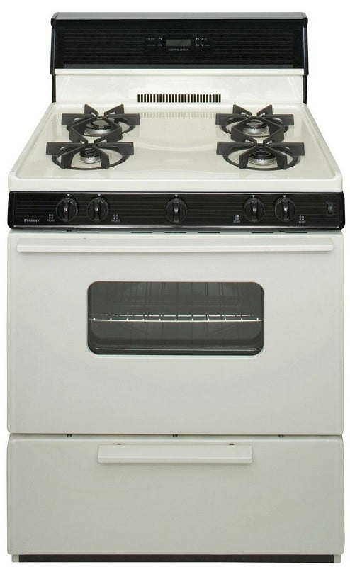 Premier SMK240T 30 Inch Freestanding Gas Range with 4 Sealed Burners, 3 ...