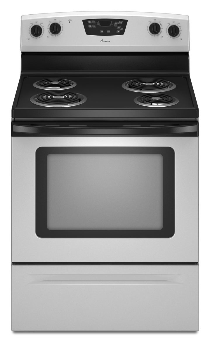 Amana AER5524XAD 30 Inch Freestanding Electric Range with 4 Coil ...
