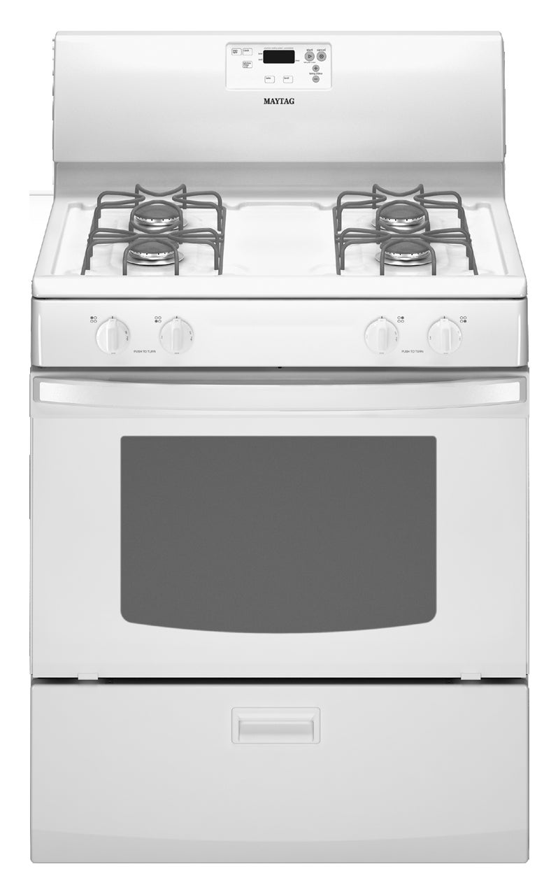 Maytag MGR5605WW 30" Freestanding Gas Range with 4 Sealed Burners, 4.4 ...