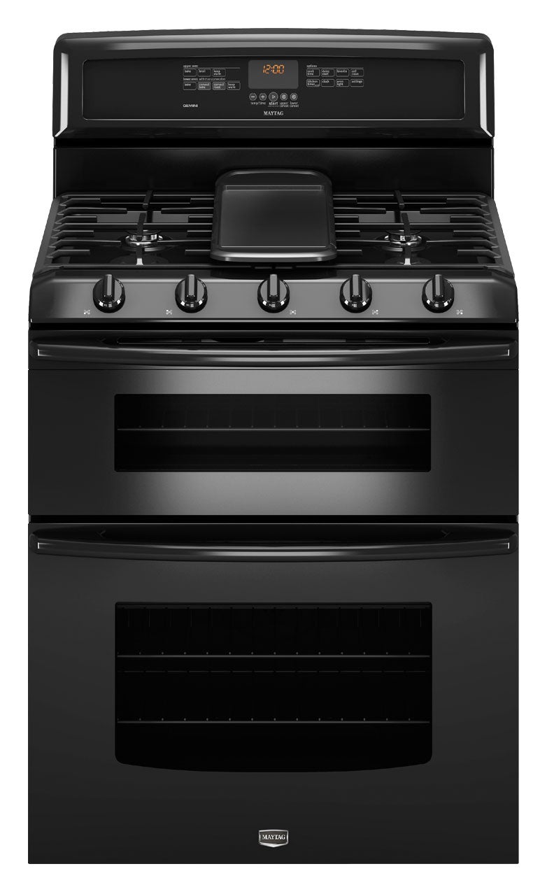 Maytag MGT8885XB 30" Freestanding Double-Oven Gas Range with 5 Sealed ...