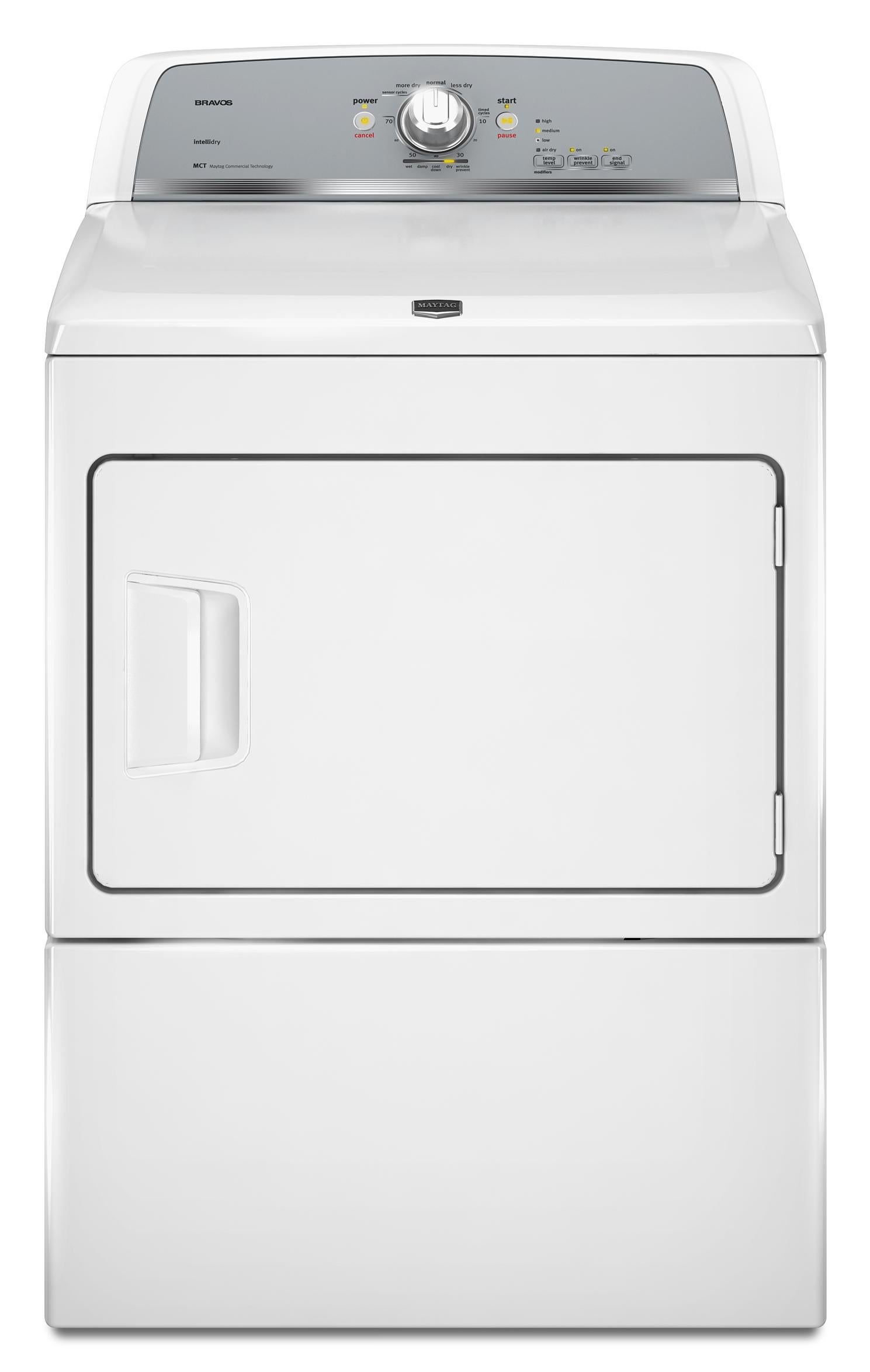 Maytag MGDX500XW 27" Front-Load Gas Dryer with 7.4 cu. ft. Capacity, 10 ...
