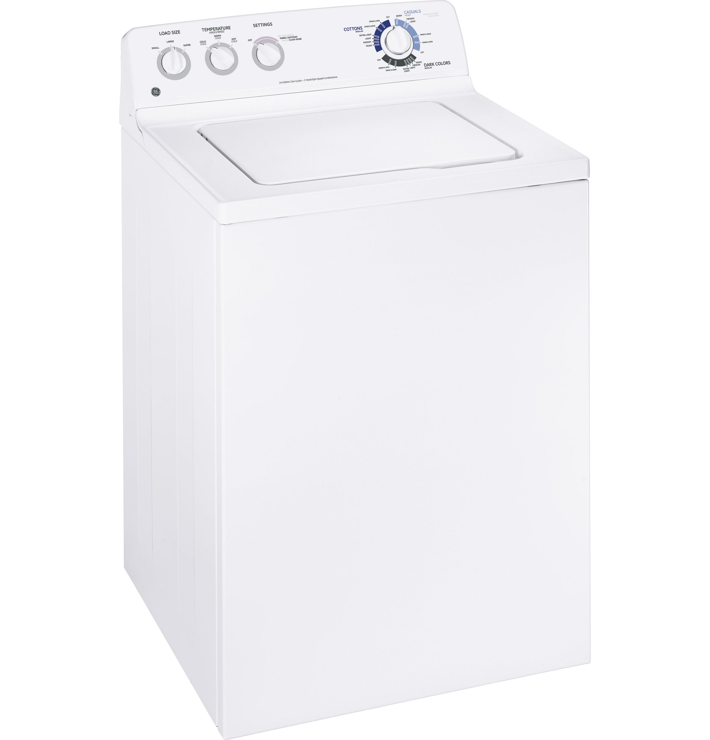 GE GTWP2000MWW 27" Top-Load Washer White | Plesser's Appliances