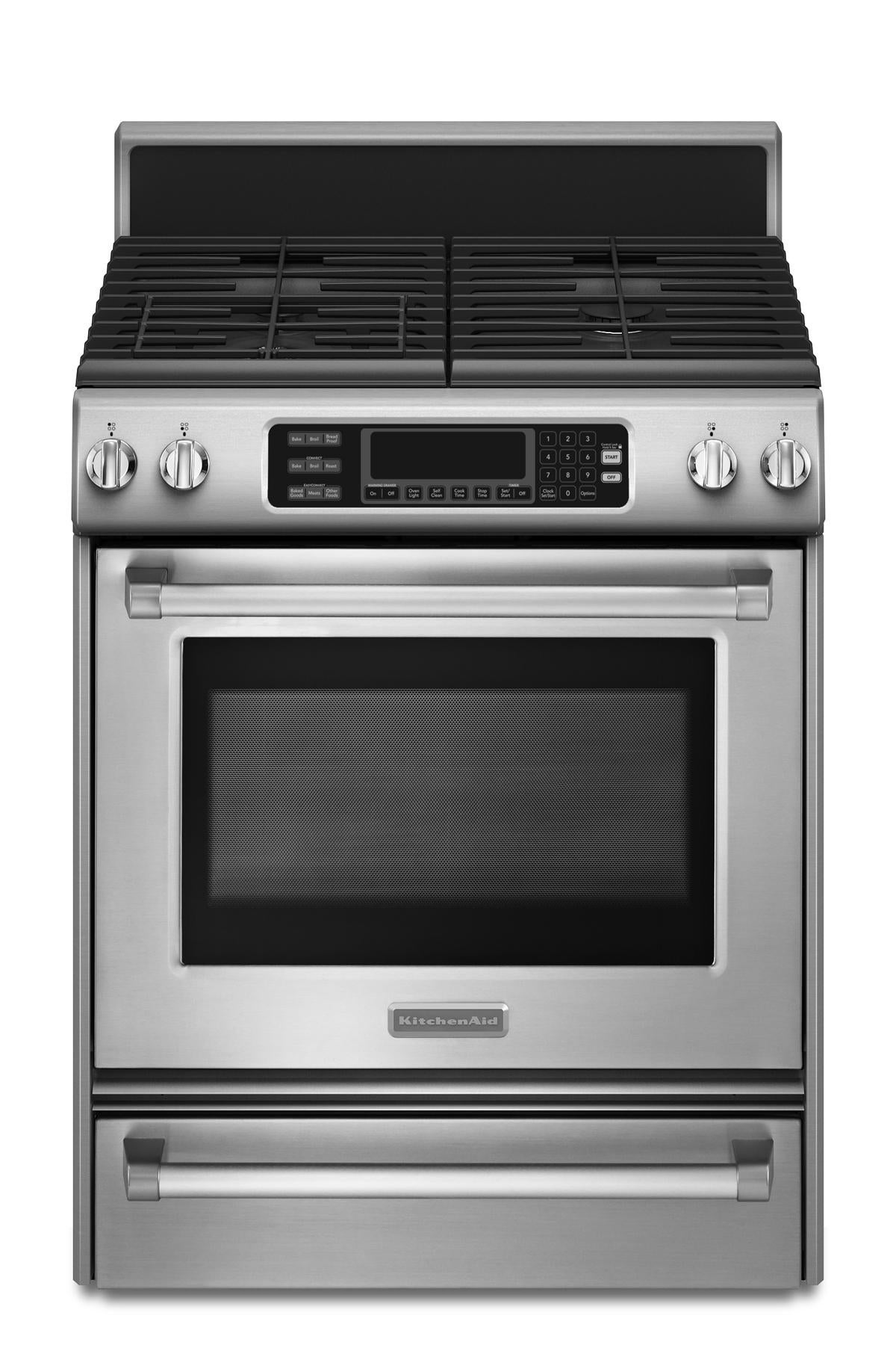 KitchenAid KGRS807XSP 30" Freestanding Gas Range | Plesser's Appliances