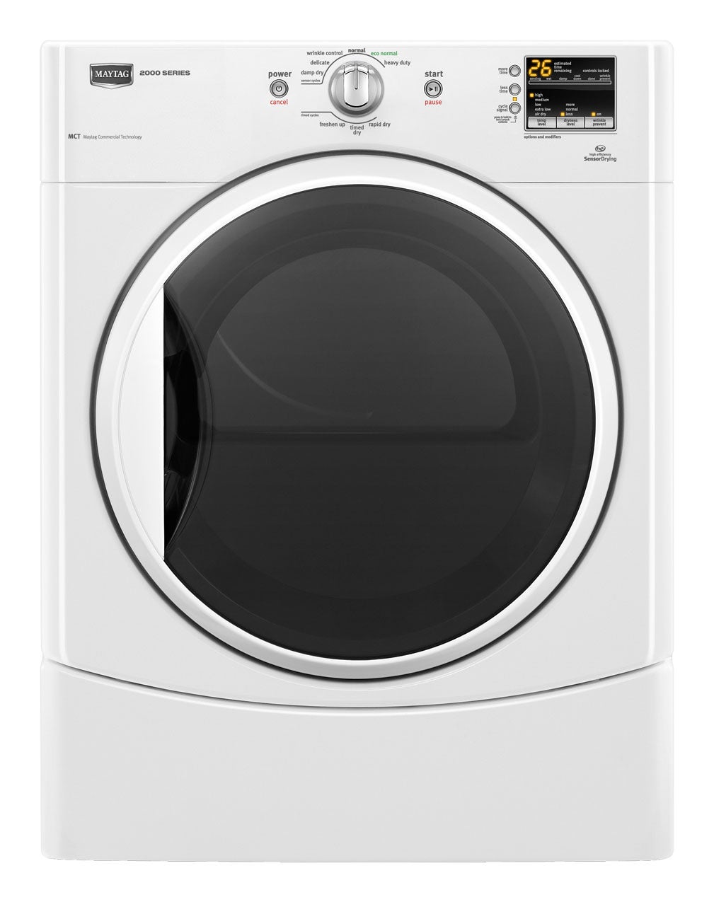 Maytag MEDE201YW 27" Front-Load Electric Dryer with 6.7 cu. ft ...