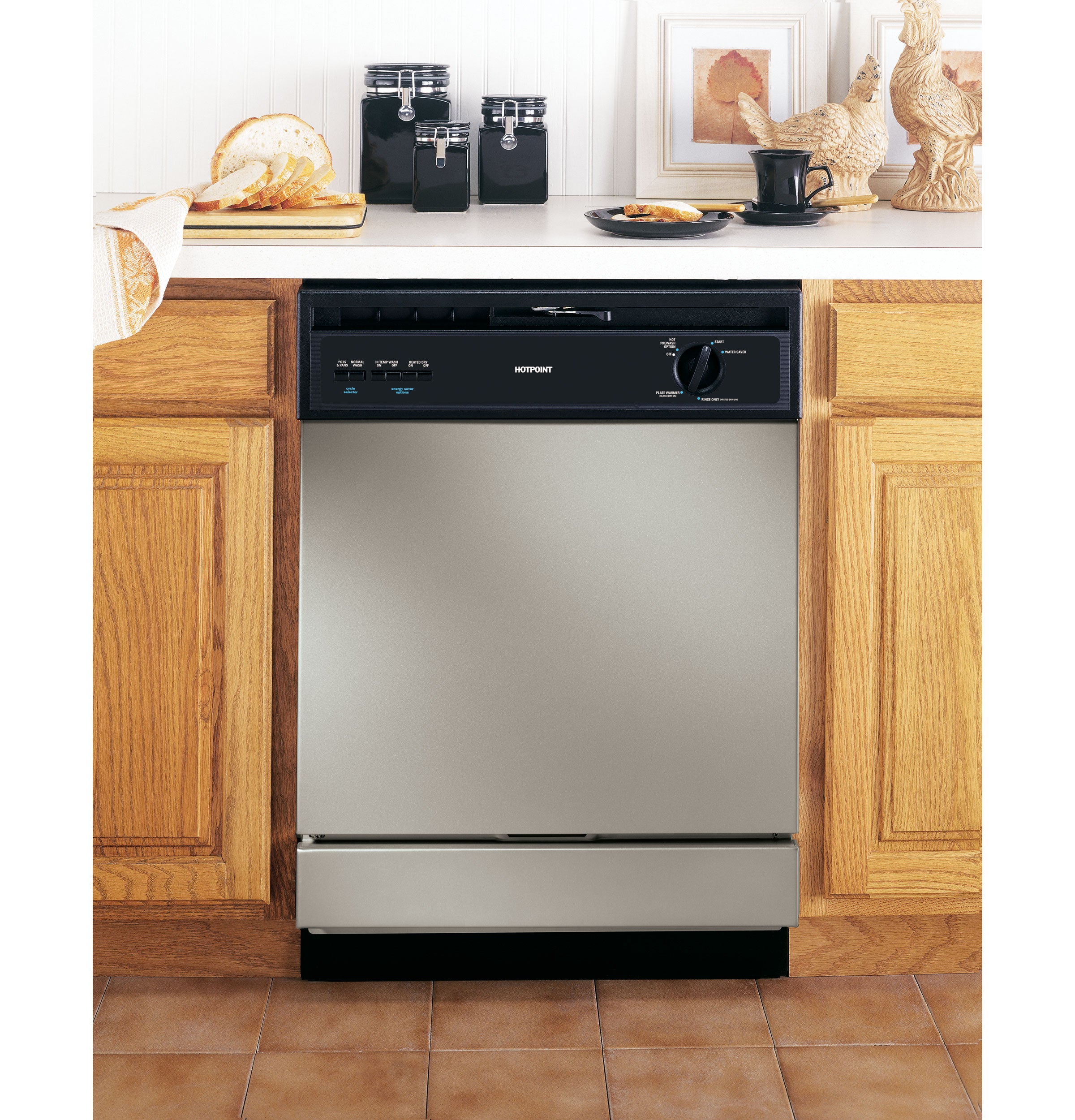 Hotpoint HDA3640VSA Full Console Dishwasher with 12-Place Settings, 5 ...