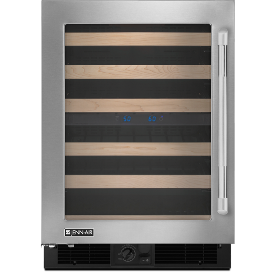 Jenn Air JUW248LYRP 24"(w) Under Counter Wine Cellar: Stainless Steel ...