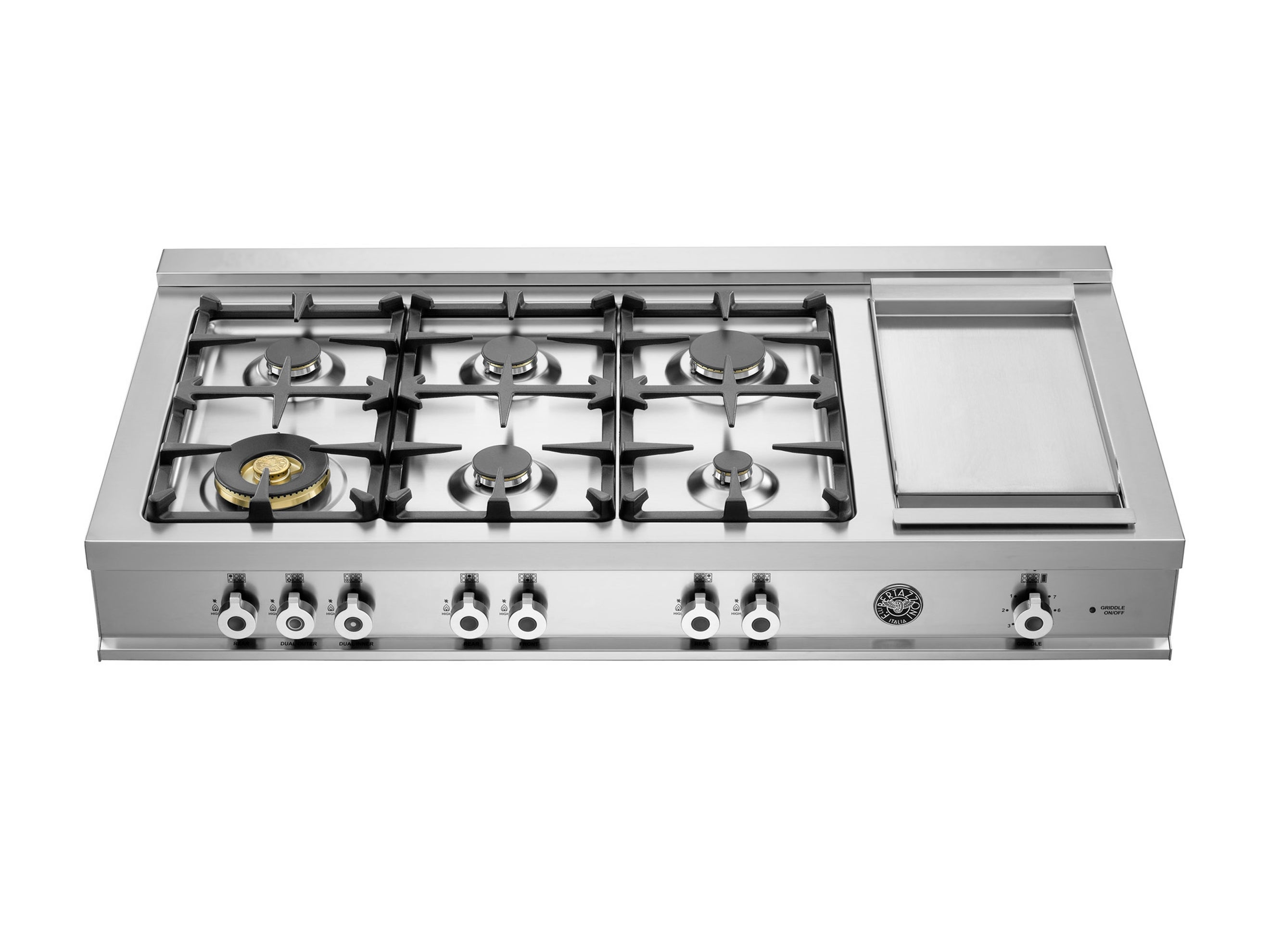 Bertazzoni CB486GPROX 48 Inch Wide 6 Burner Rangetop, Stainless-Steel ...