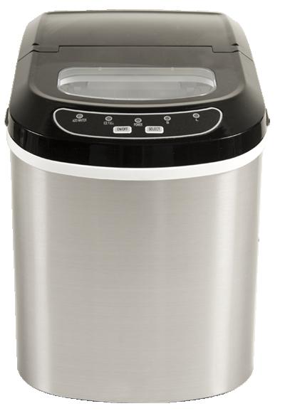 Haier HPIM25SS Portable/Counter Top Ice Maker in White: Stainless Steel ...