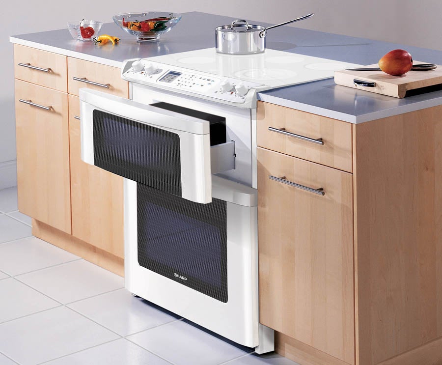 Sharp KB4425LW 30" Slide-in Electric Range with Microwave Drawer, Auto ...