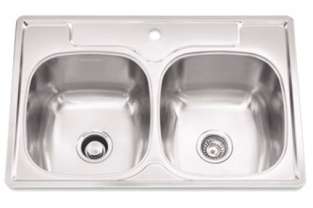 KitchenAid KST95D1MML Bowl Sink, 9.5 Inch Depth, Whisper Quiet", 1-Hole ...