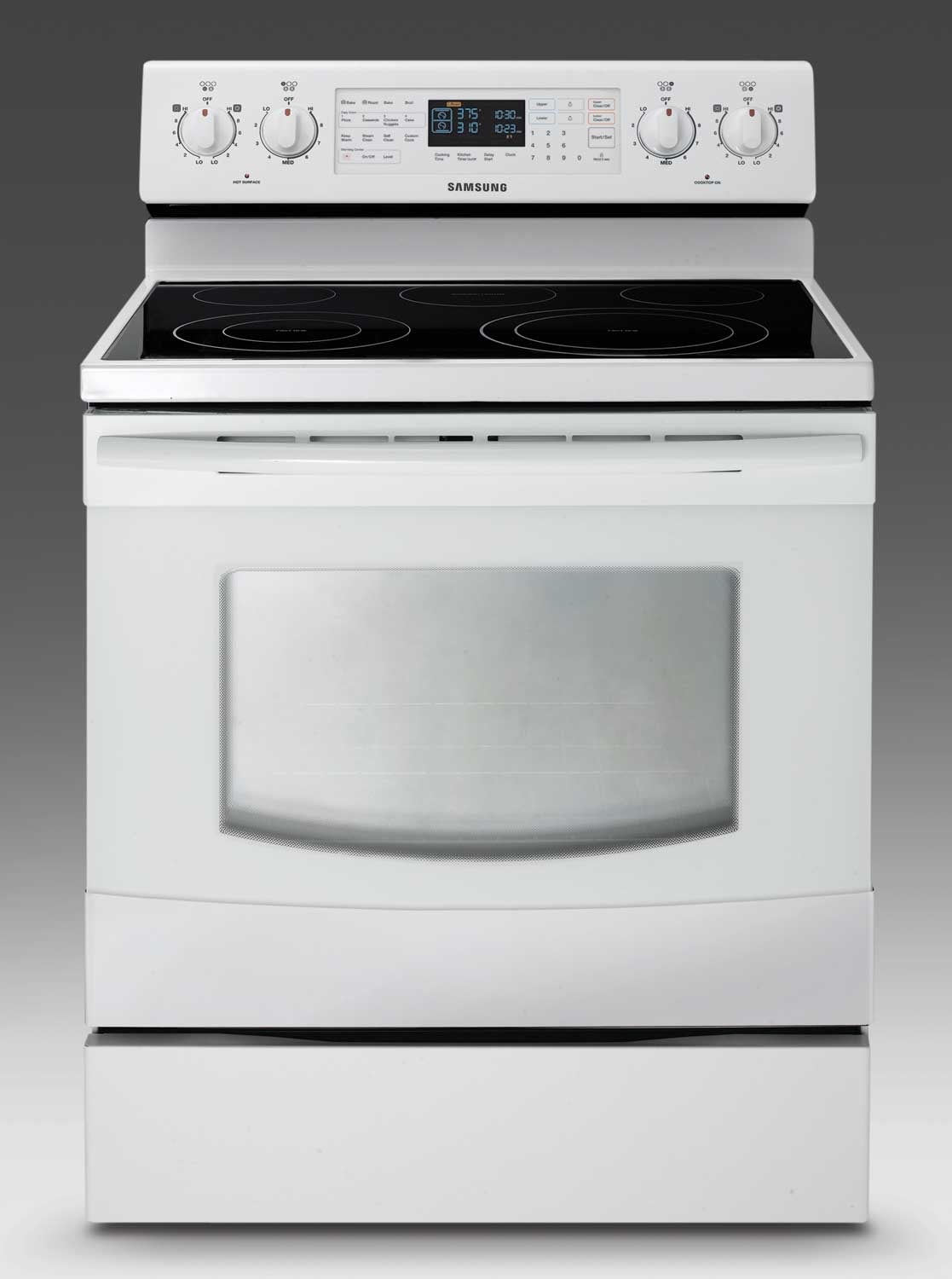 Samsung NE595R0ABWW 30" Freestanding Electric Range with 5 Radiant ...