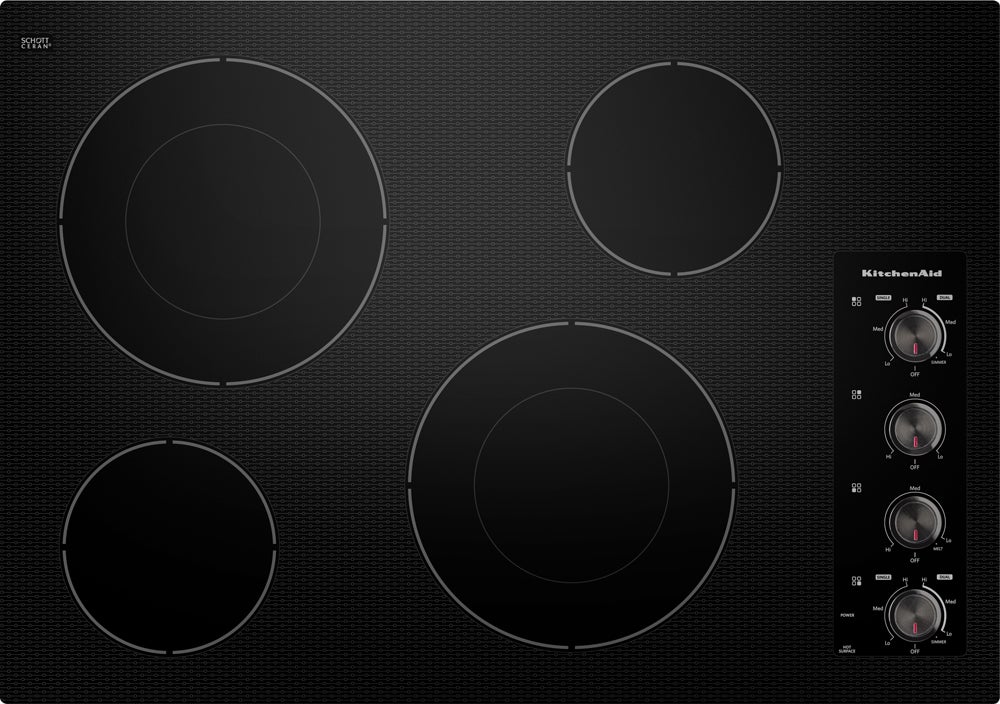 KitchenAid KECC602BBL 30" Smoothtop Electric Cooktop | Plesser's Appliances