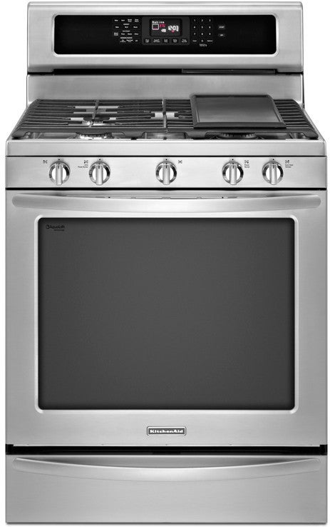 KitchenAid KGRS308BSS 30" Freestanding Gas Range Stainless Steel ...
