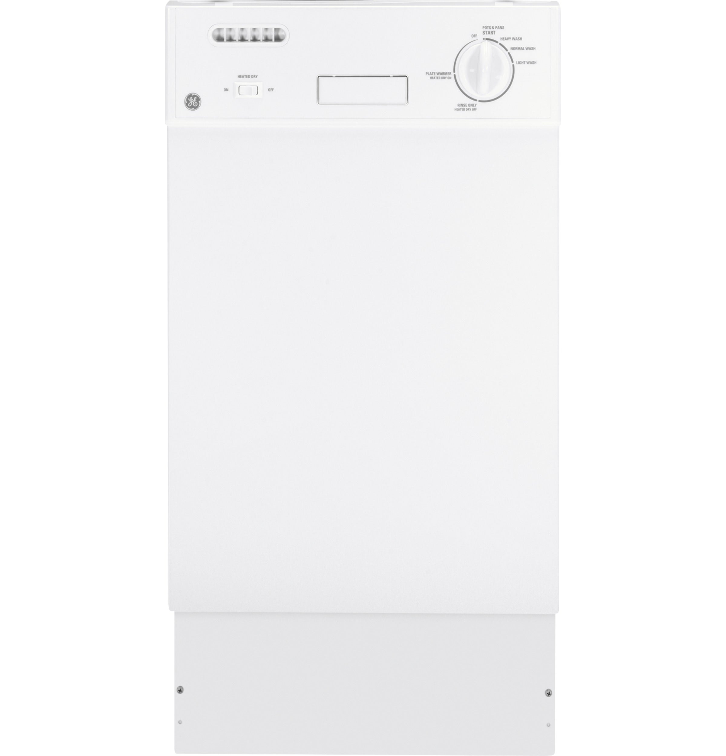 GE GSM1800FWW 18 Inch Full Console Dishwasher with 6 Wash Cyles, Dial ...
