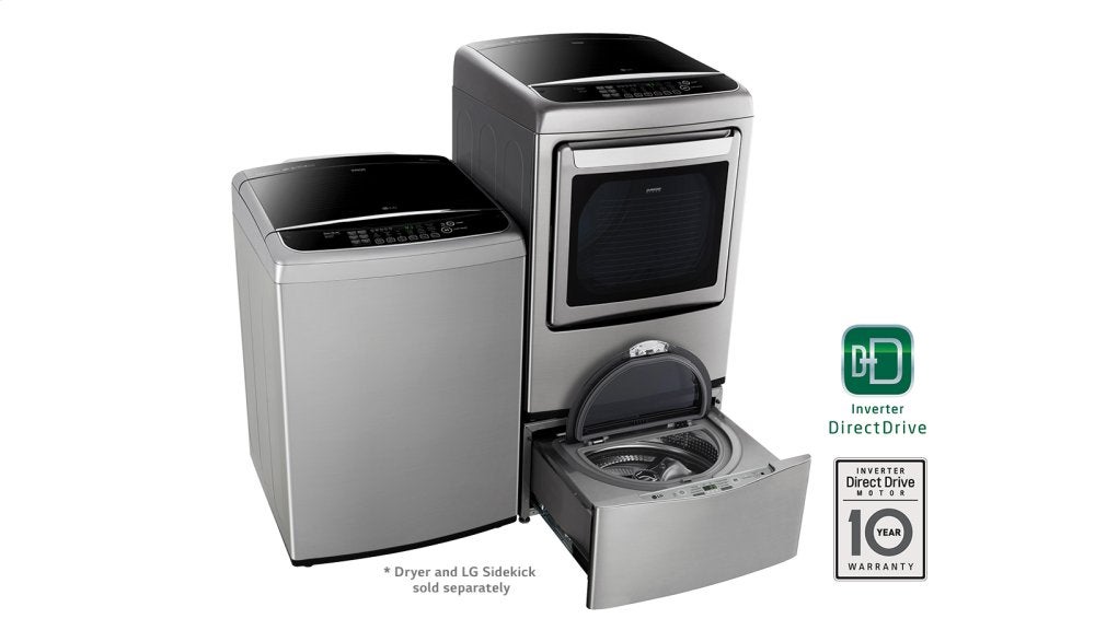 LG WT1701CV 27 Inch 4.9 cu. ft. Top Load Washer Graphite Steel ...