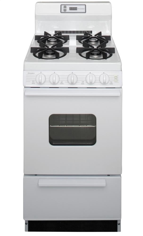 Premier SHK220OP 20 Inch Freestanding Gas Range with 4 Sealed Burners ...