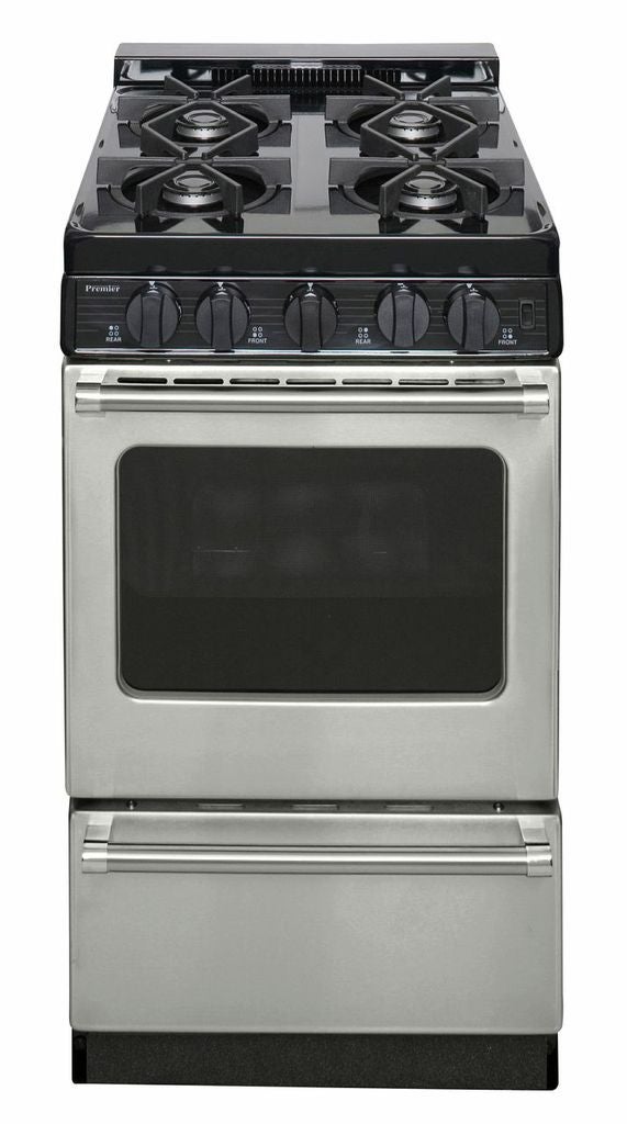 Premier P20S3102P 20 Inch Freestanding Gas Range with 4 Sealed Burners ...