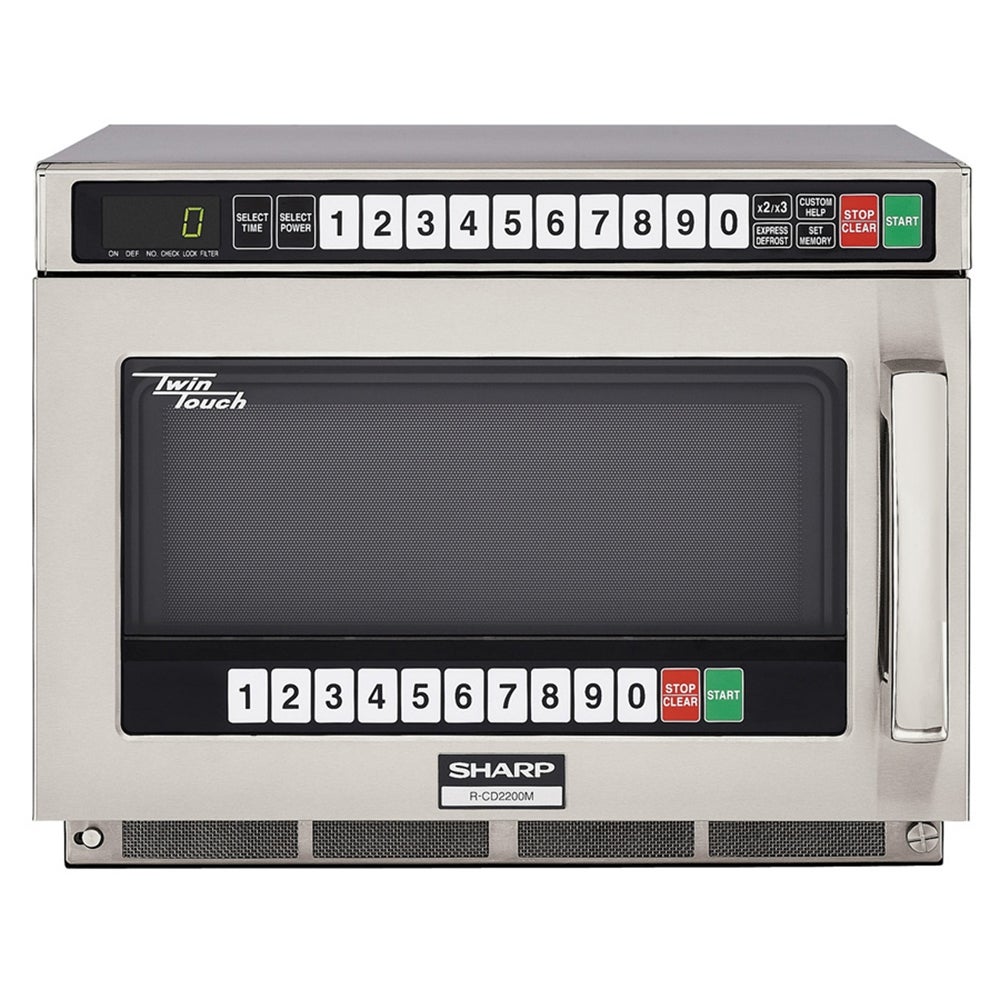 Sharp RCD2200M Heavy Duty Twin Touch Commercial Microwave - 2200 Watt ...