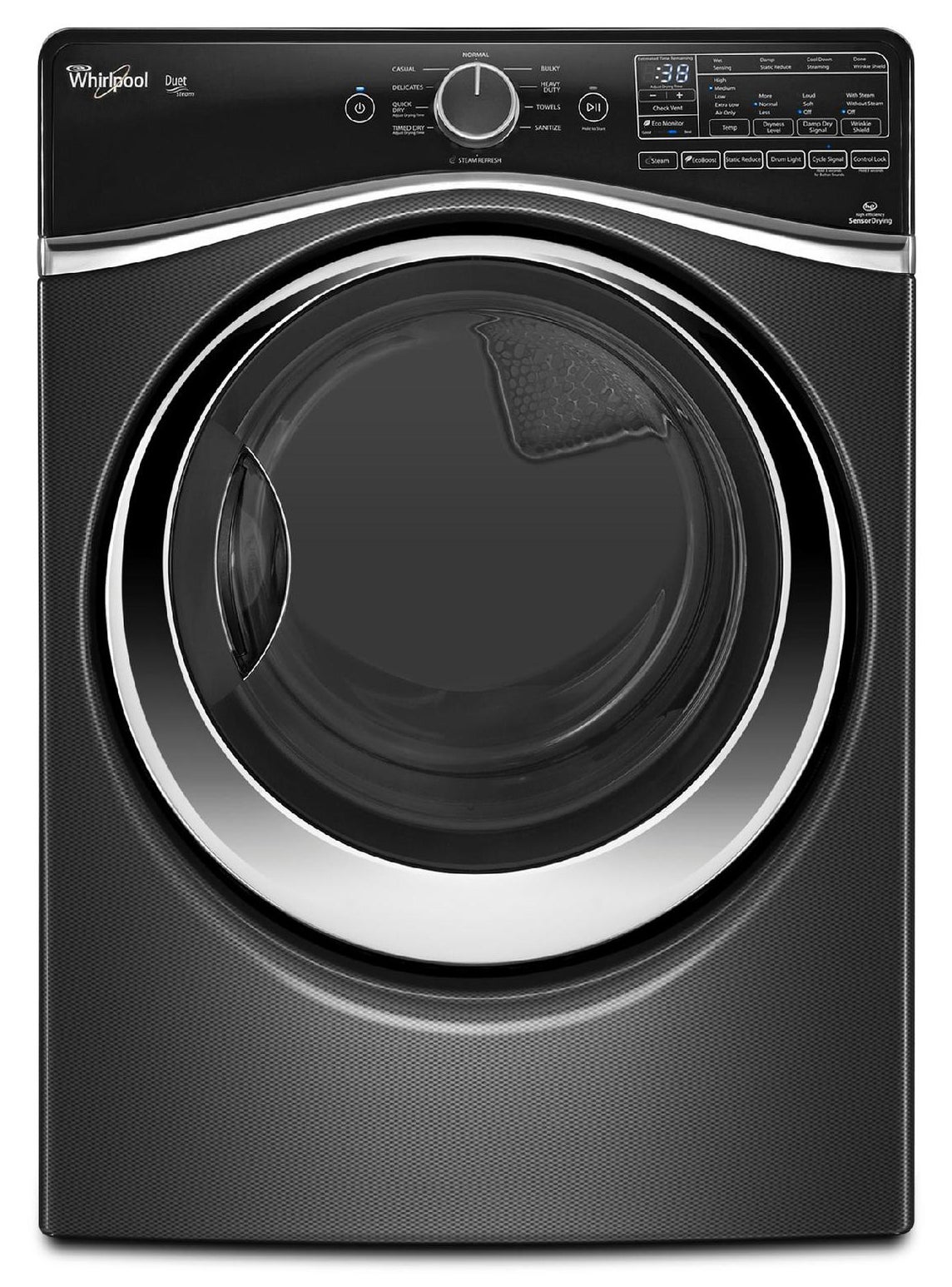 Whirlpool WGD97HEDBD 27 Inch 7.4 cu. ft. Gas Dryer with 10 Dry Cycles ...